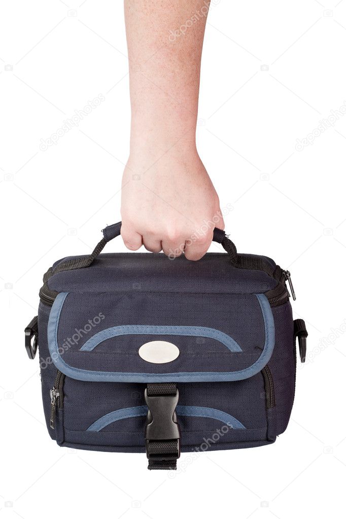Hand holding camera bag Stock Photo by ©Taigi 13156606