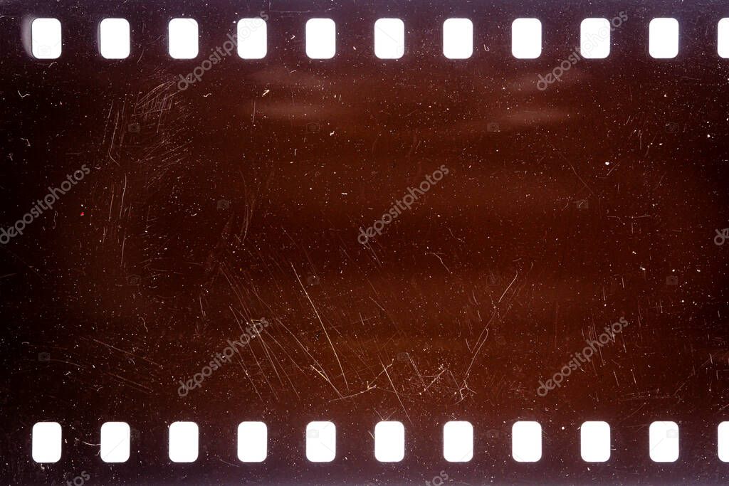 Polvoriento y grueso 35mm textura de la pel cula o superficie. Pel cula perforada de c mara ...