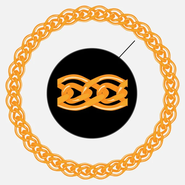Golden chain pattern and shape of circle Stock Vector Image by ©Bradich ...