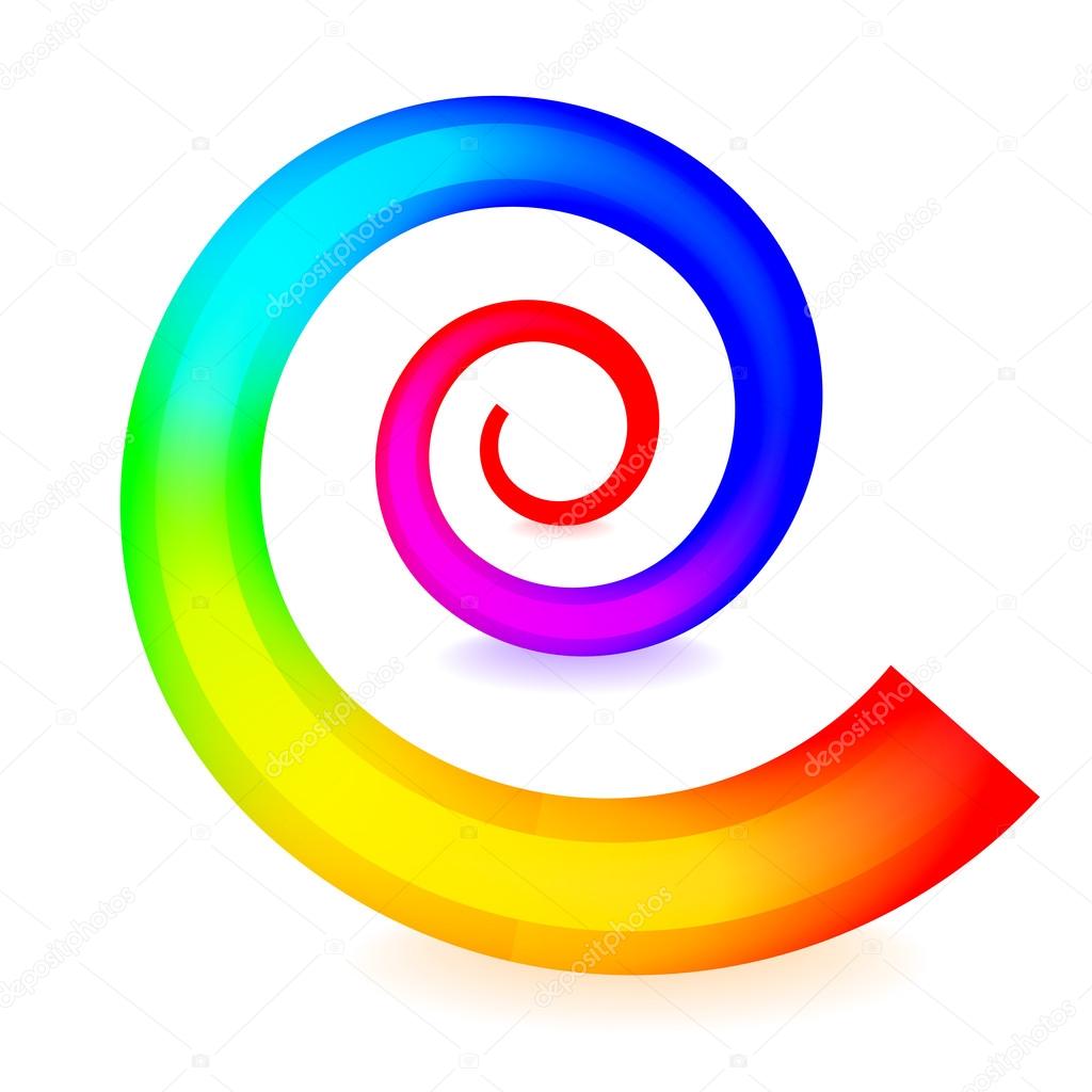 Elemento espiral colores — Vector de stock © Bradich #21272265