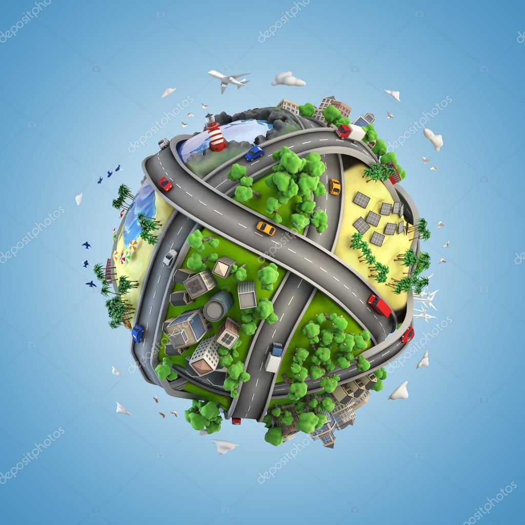 Globe concept of the world and life styles Stock Photo by ©arquiplay77 ...