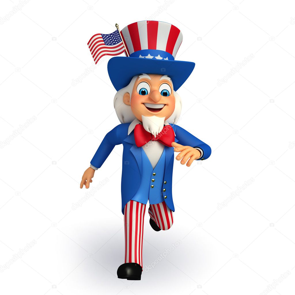 Uncle sam is running — Stock Photo © pixdesign123 #42909687