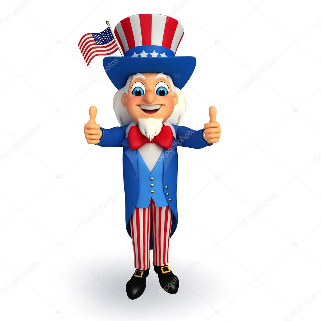 Uncle Sam Running Clipart