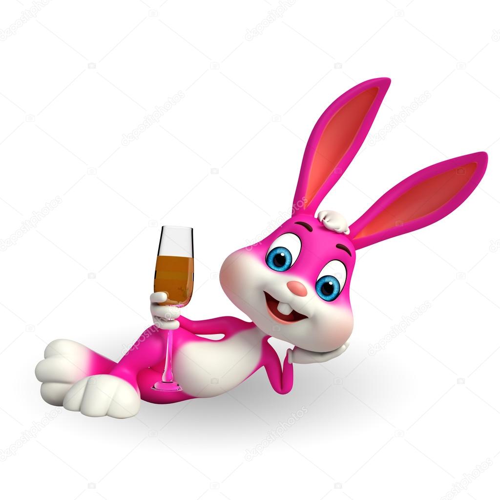 Easter Bunny with beer glass — Stock Photo © pixdesign123 #43094231