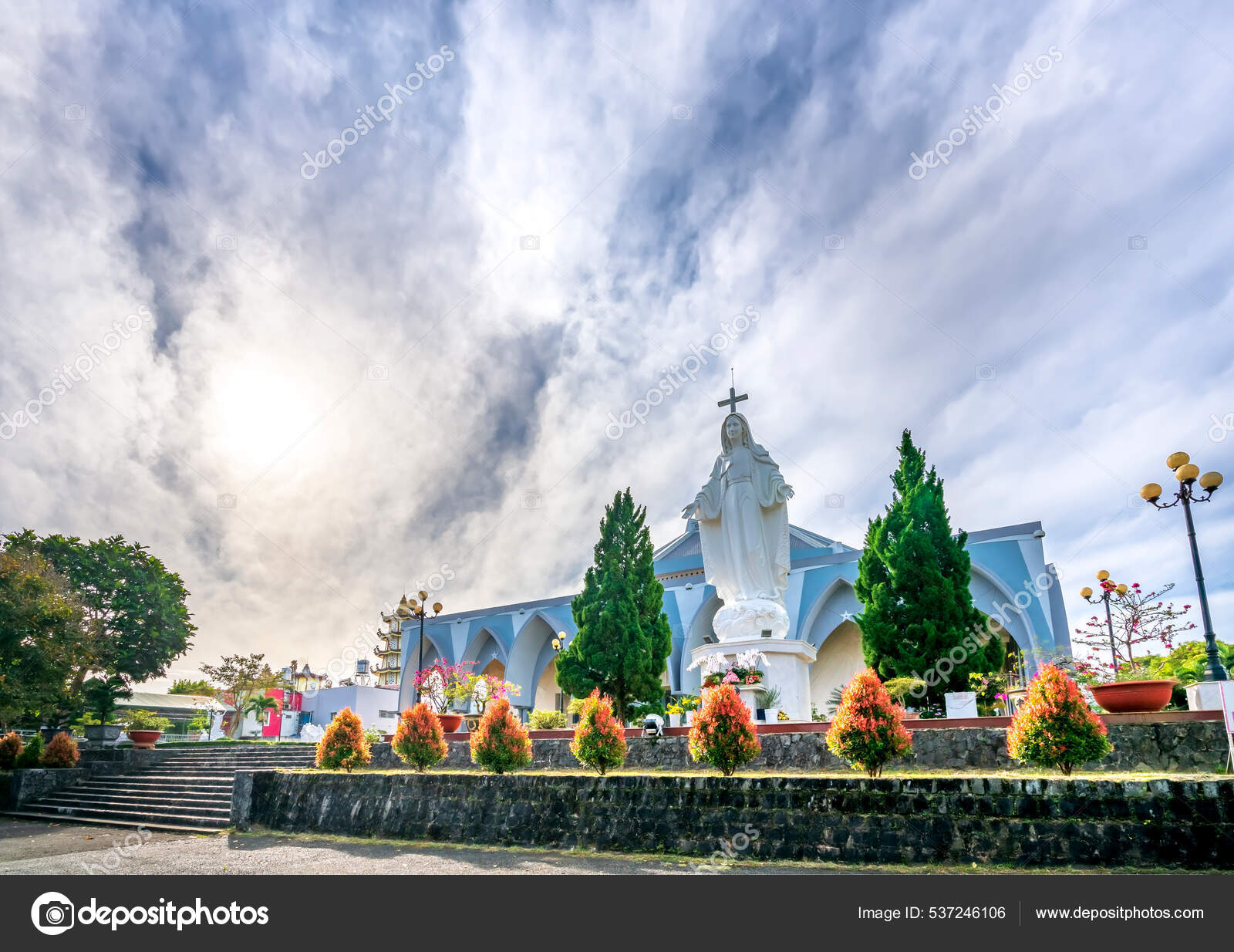Bao Loc Vietnam December 14Th 2021 View Bao Loc Parish — Stock ...
