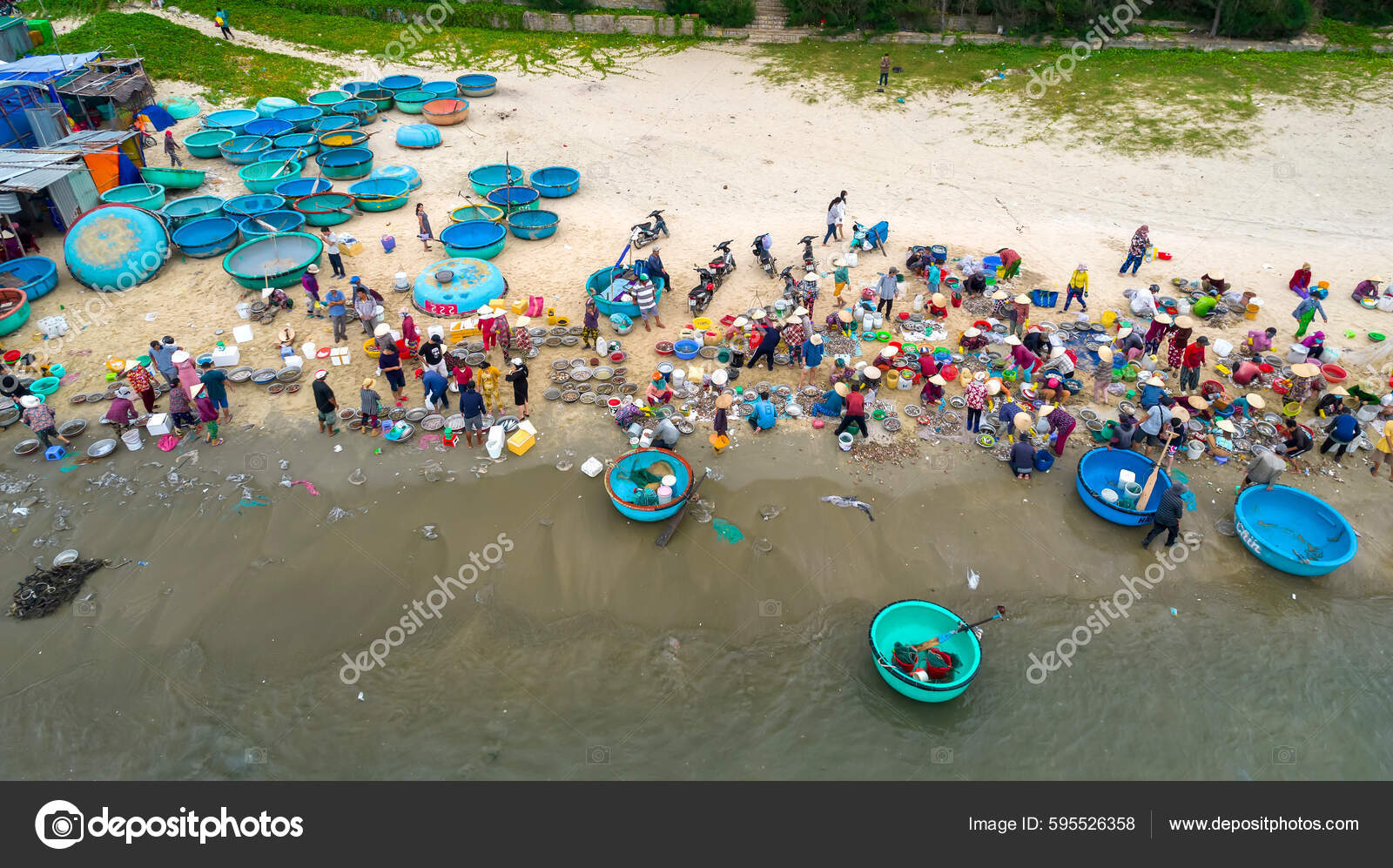 Mui Vietnam July 1St 2022 Mui Fish Market Seen Morning — Stock ...