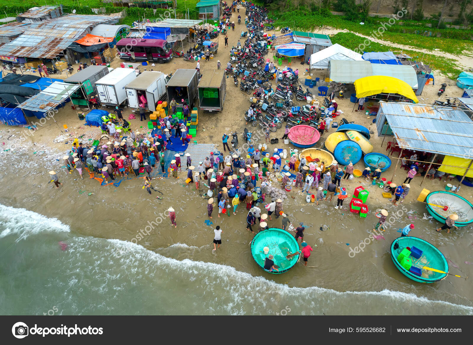 Mui Vietnam July 1St 2022 Mui Fish Market Seen Morning — Stock ...