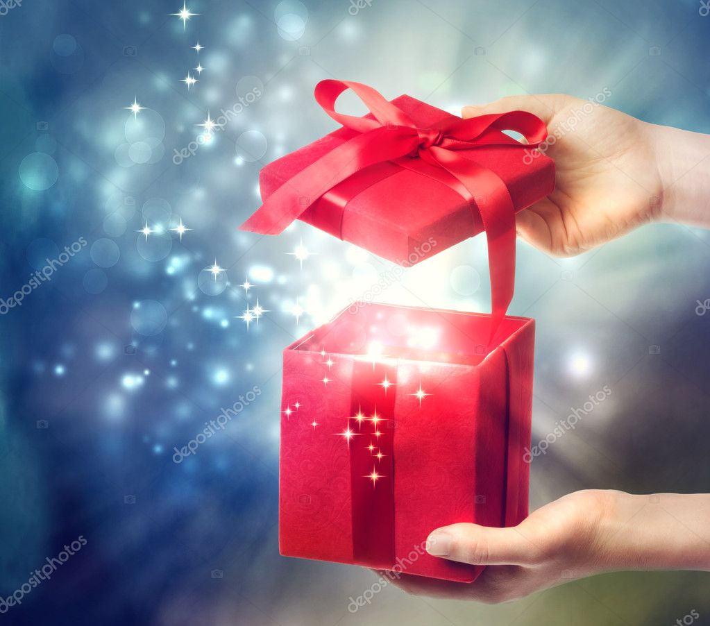 Red Holiday Gift Box — Stock Photo © Melpomene #13872914
