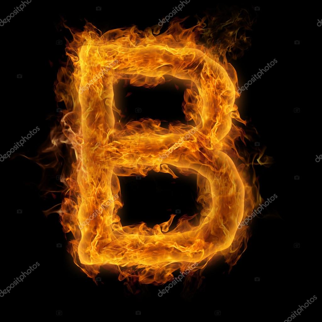 Flaming Letter B Stock Photo by ©Melpomene 21913065