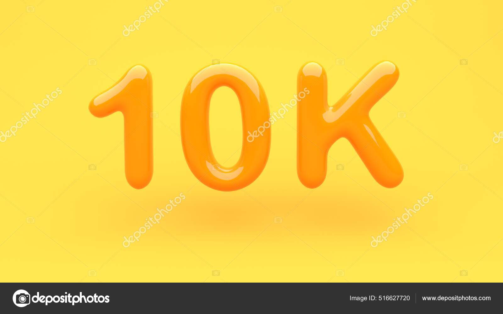 10K celebration text with 3D render — Stock Photo © Melpomene #516627720