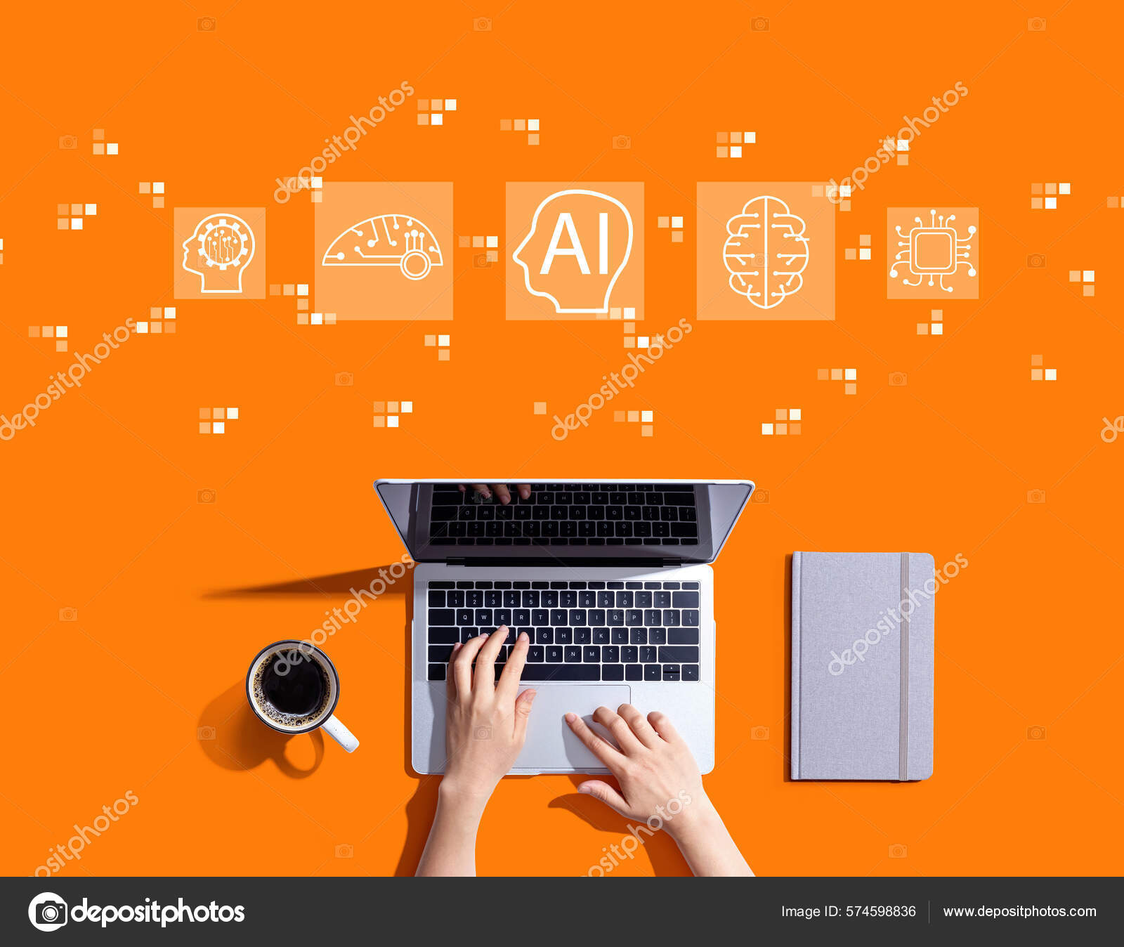 Concept Person Using Laptop Computer — Stock Photo © Melpomene #574598836