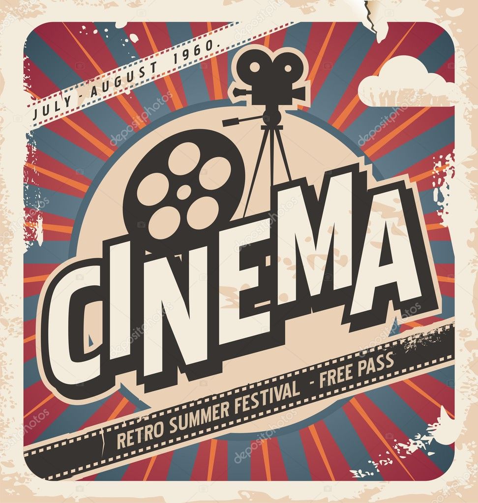 Retro cinema poster — Stock Vector © lukeruk #27797019 Retro cinema poster — Stock Vector © lukeruk #27797019