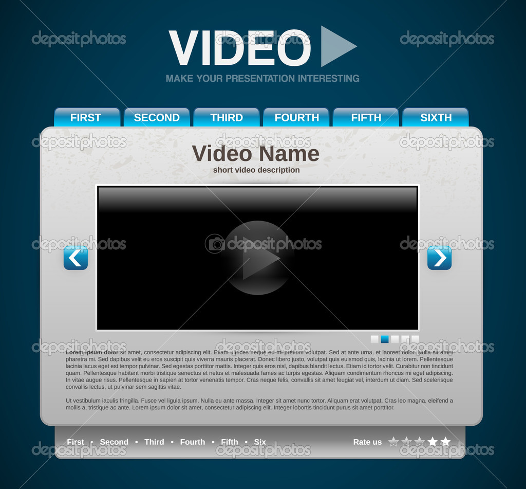 Video presentation website template Stock Vector Image by ©hollygraphic ... Video presentation website template Stock Vector Image by ©hollygraphic ...