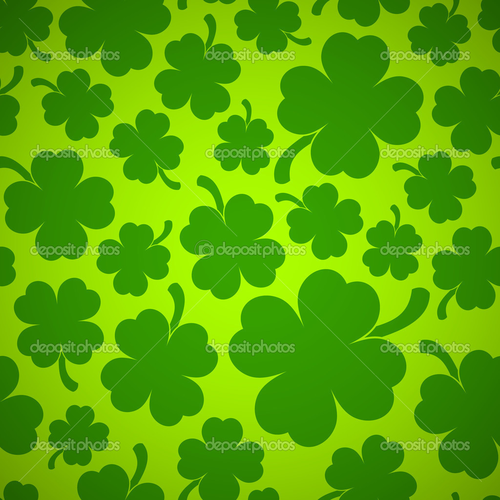 Four Leaf Clover Pattern Wallpaper