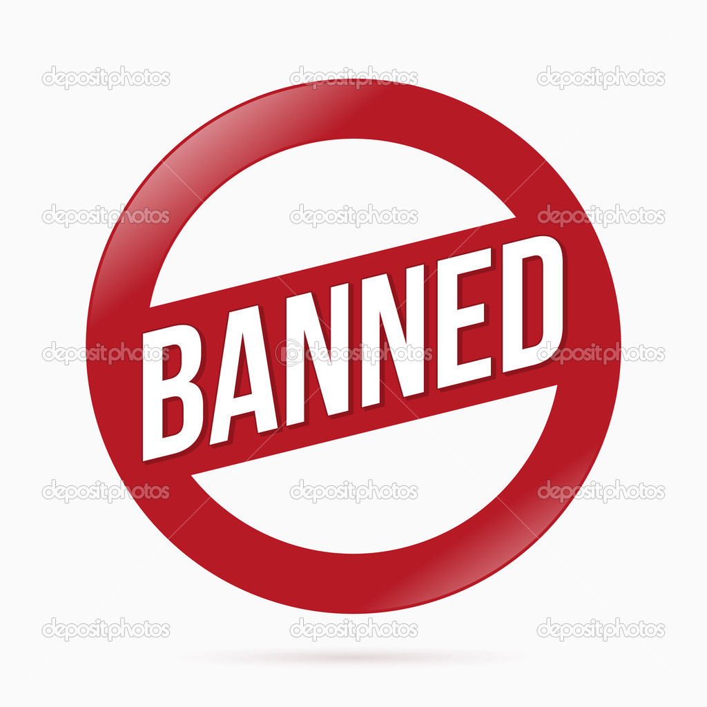 Red Banned sign Stock Vector by ©hollygraphic 47685249