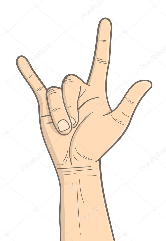 Rock hand Stock Vector by ©hollygraphic 49795909