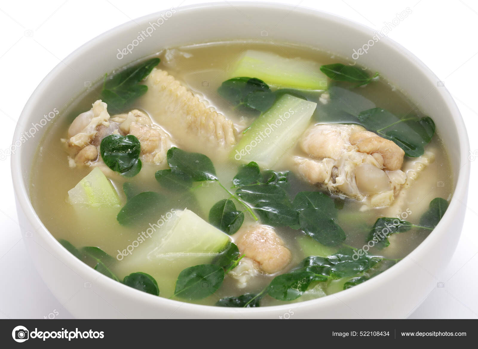 Chicken Green Papaya Moringa Soup Tinolang Manok Filipino Cuisine Stock ...