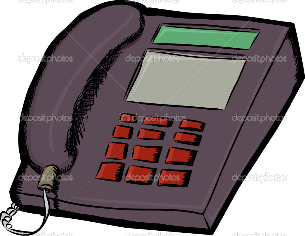 Land Line Telephone Stock Vector Image by ©theblackrhino #21980803