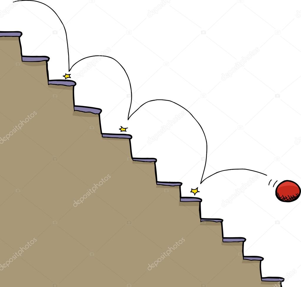 Ball and Staircase Stock Vector by ©theblackrhino 43394963