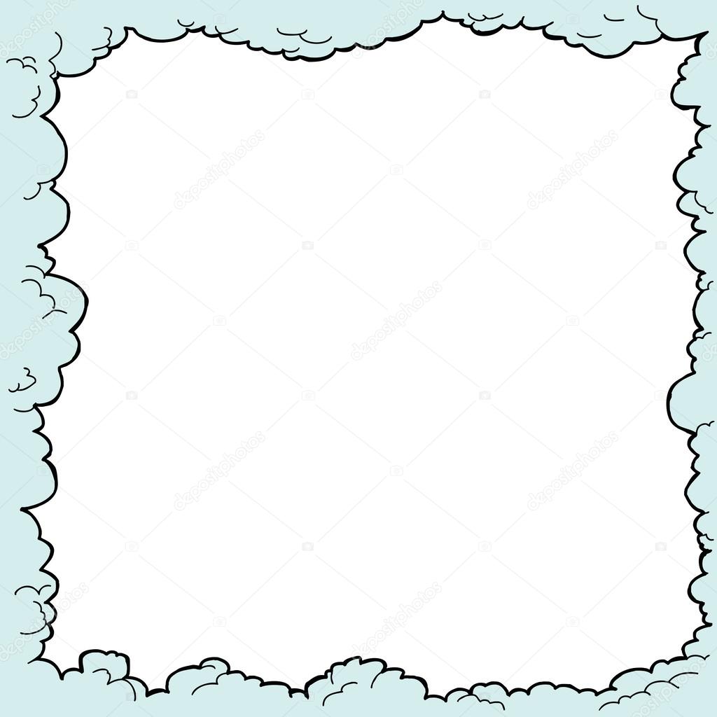 Blue Cloud Border — Stock Vector © theblackrhino #43707671