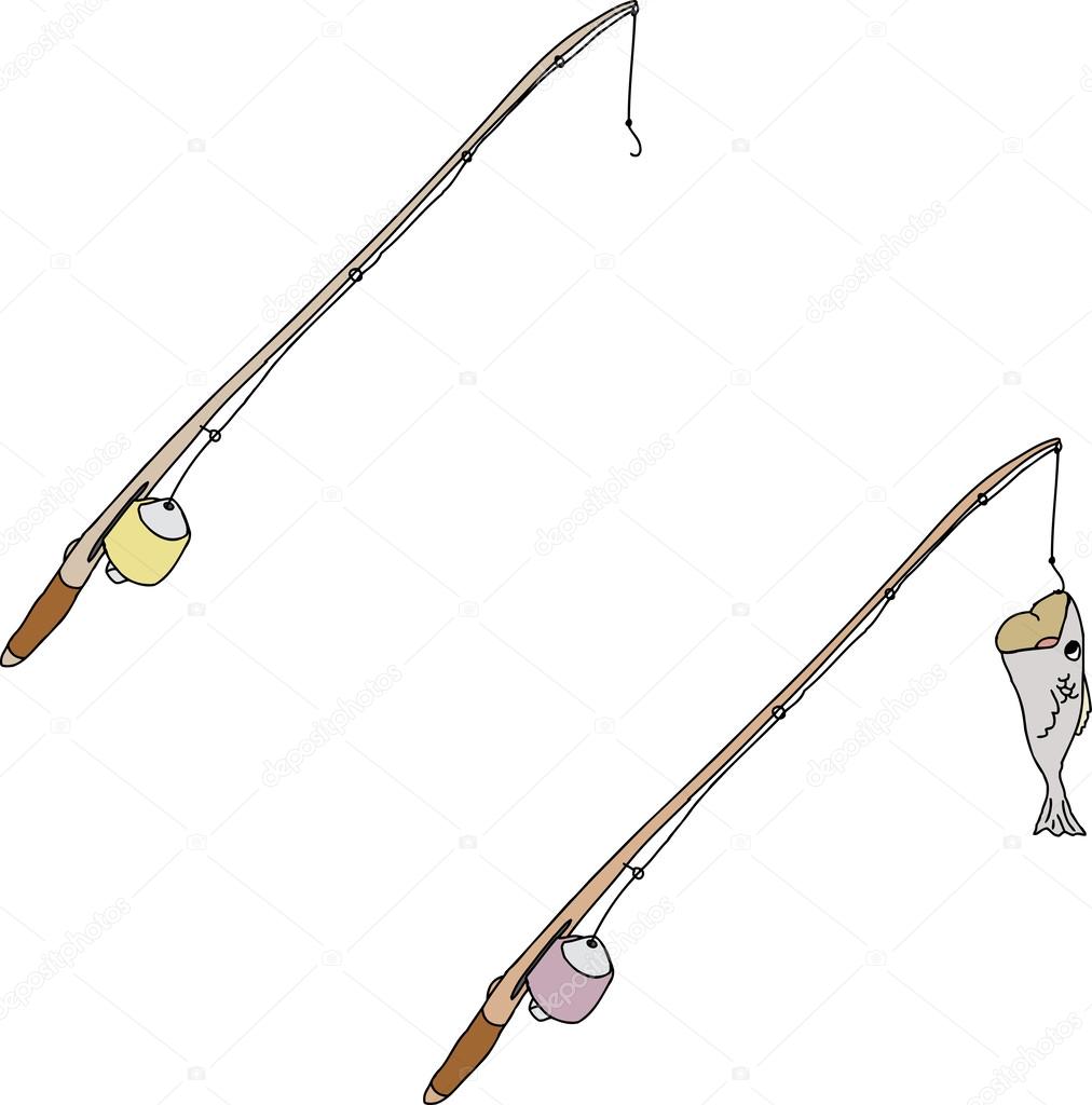 Cartoon Fishing Poles Stock Vector by ©theblackrhino 47759617