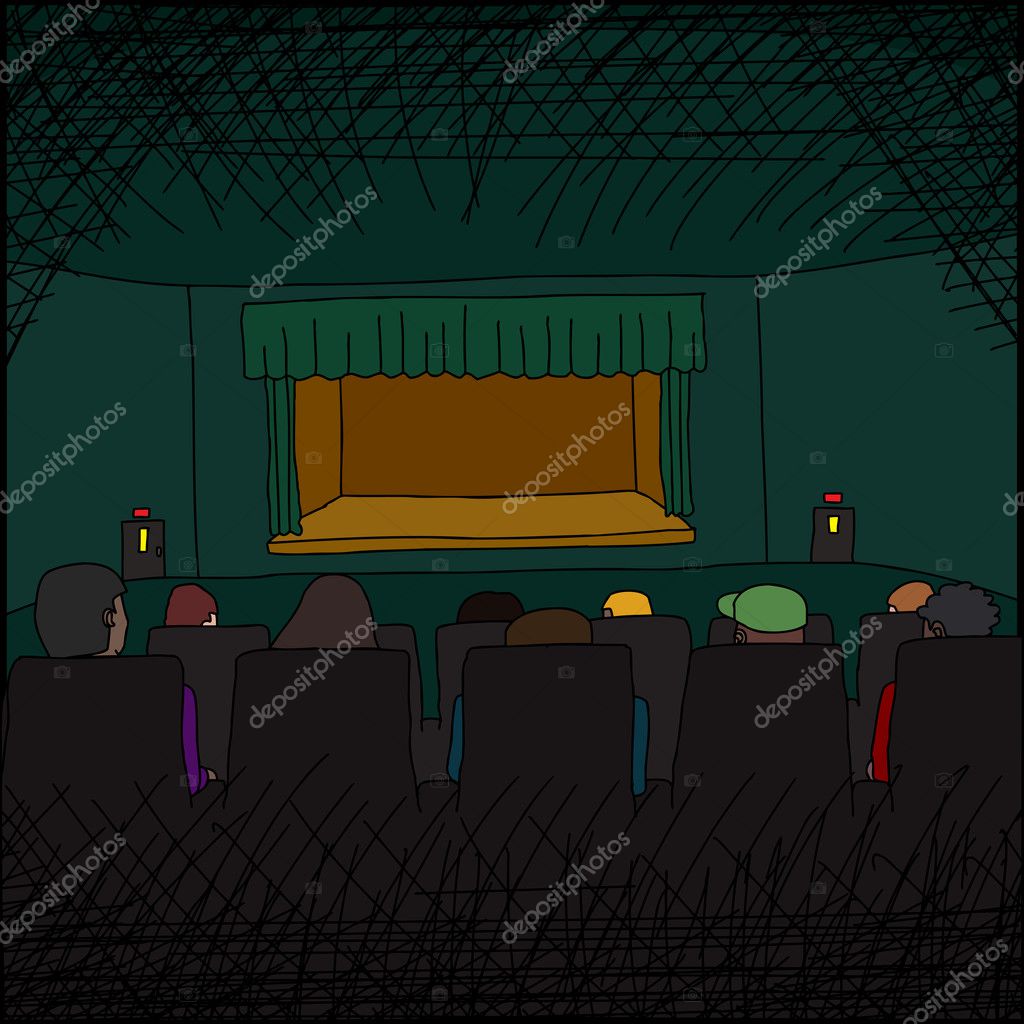 Audience at Theater Stock Illustration by ©theblackrhino #48649671