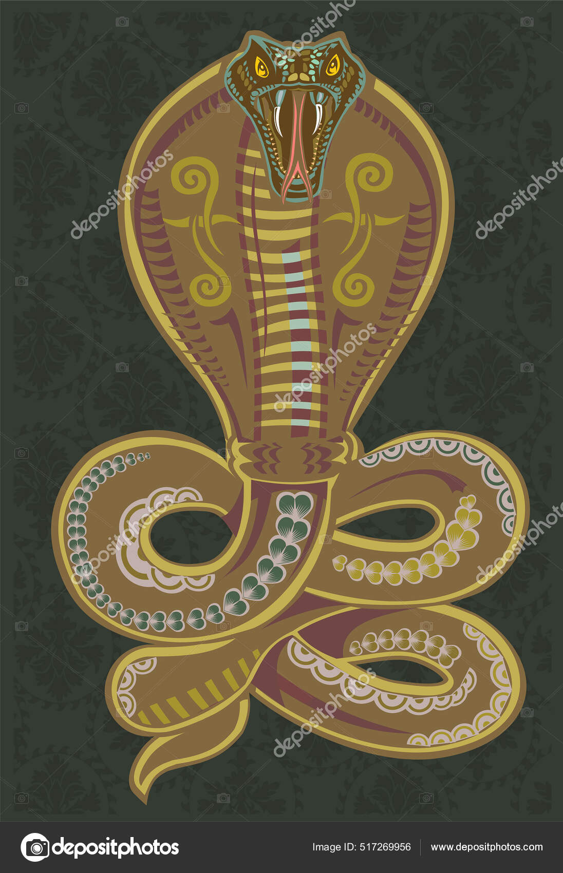 King Cobra Snake Head Tattoo
