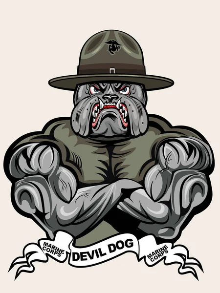 Military Bulldog Marine Corps Devil Dog Stock Vector by ©eugeneharnam ...