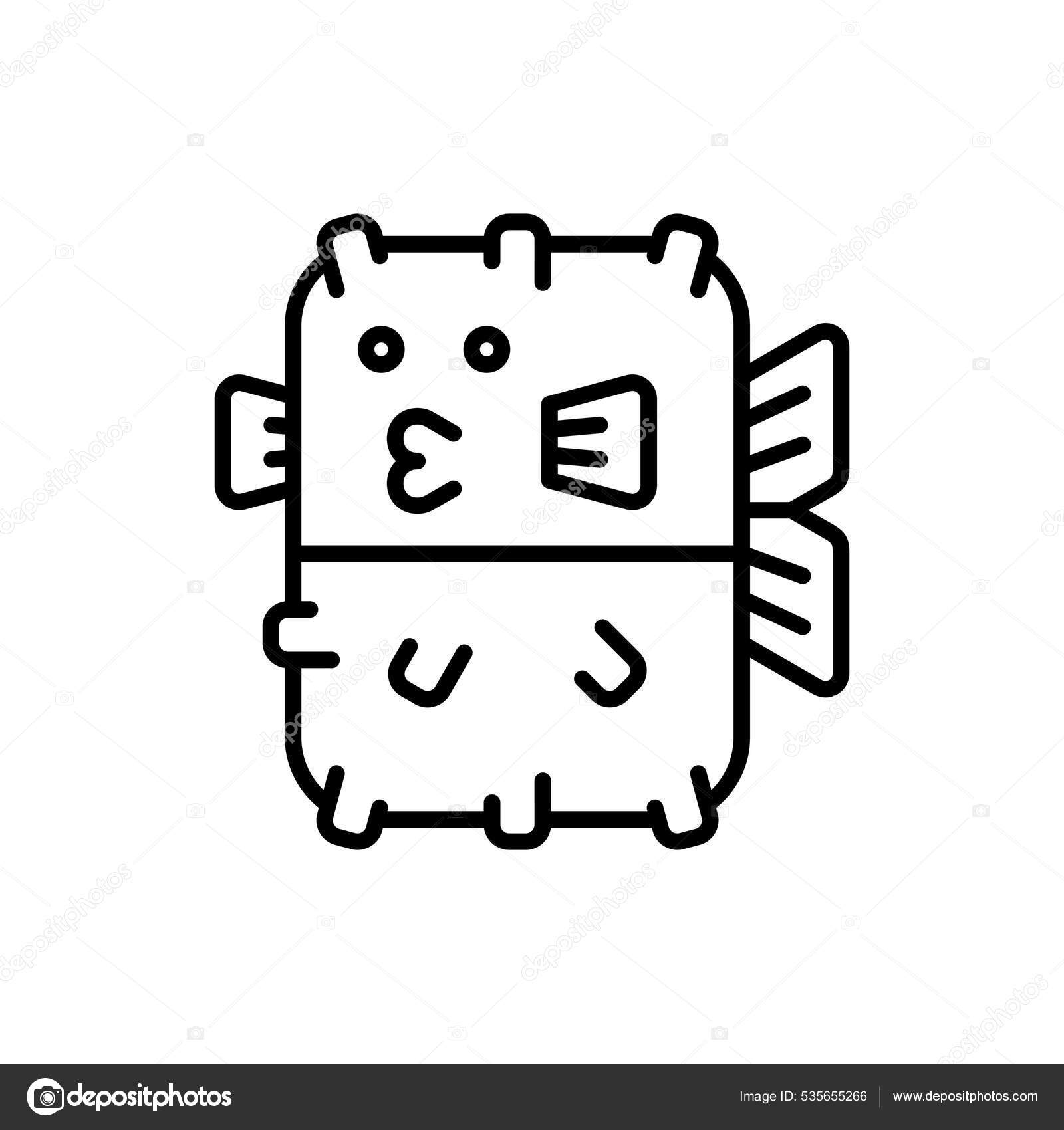 Fish Icon Icon Design Template Elements Flat Style Stock Vector by ...