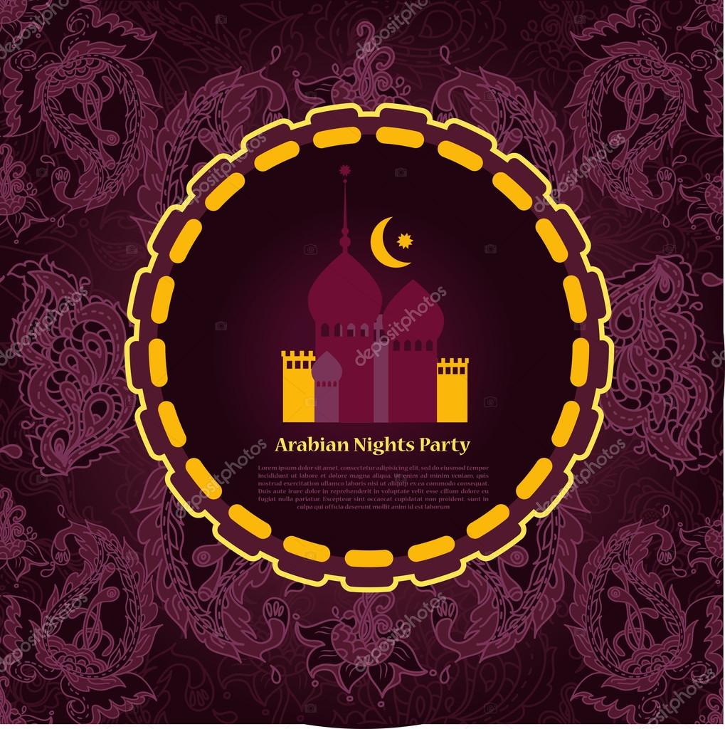 Invitation template for arabian night party or template for muslim ...