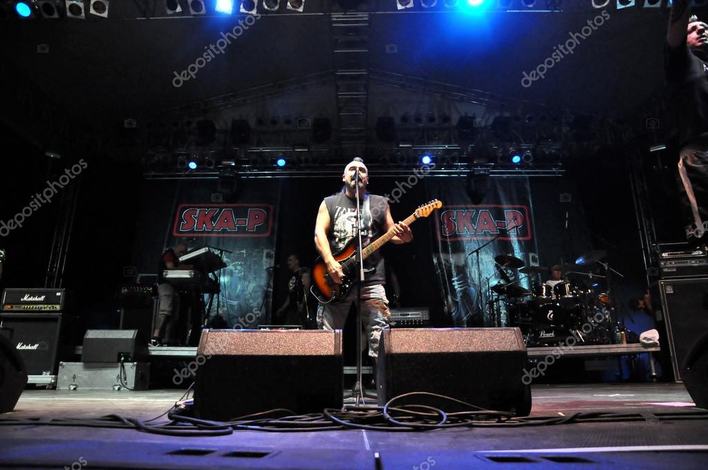 Ska P ska punk rock band from Spain performs live on the stage — Stock ...
