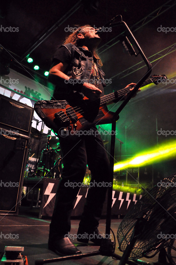 Heavy metal live rock concert — Stock Editorial Photo © salajean #30330129