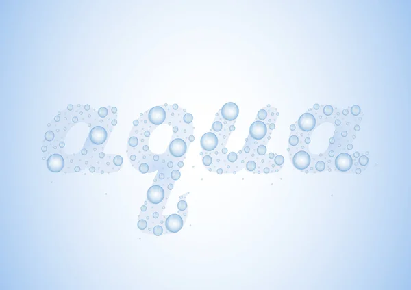 Water drops shaped word AQUA - vector background — Stock Vector ...