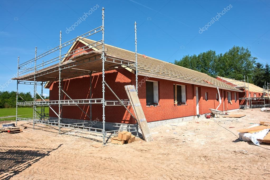 New residential home house construction Stock Photo by ©ronyzmbow 27807187