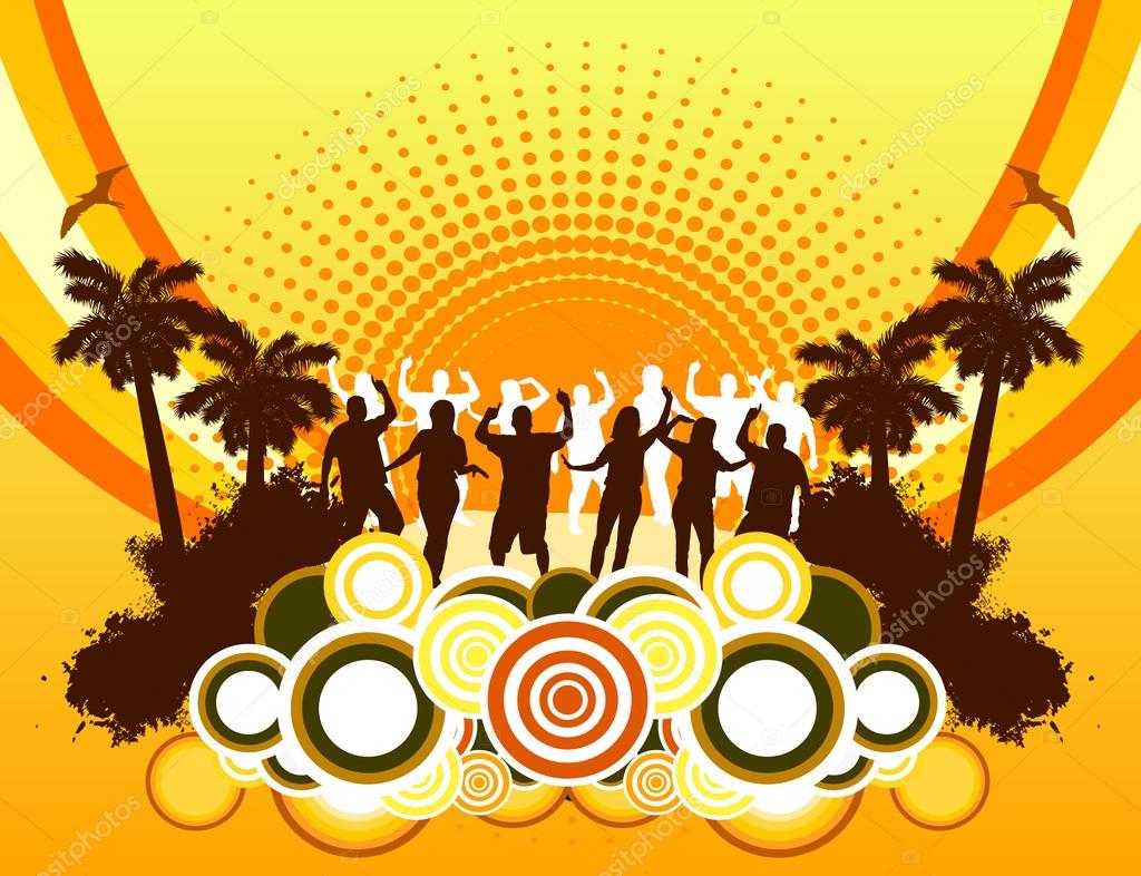 Beach Party Stock Vector by ©danielfela 24236937