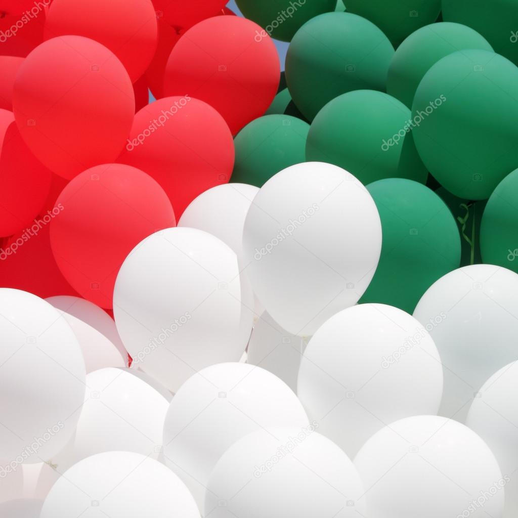 Red, green and white balloons — Stock Photo © Malgorzata_Kistryn #18931855
