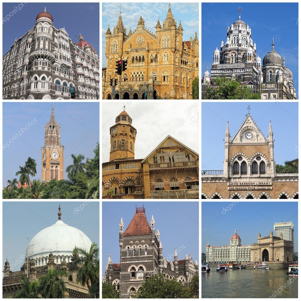 Bombay landmarks collage, India — Stock Photo © Malgorzata_Kistryn ...