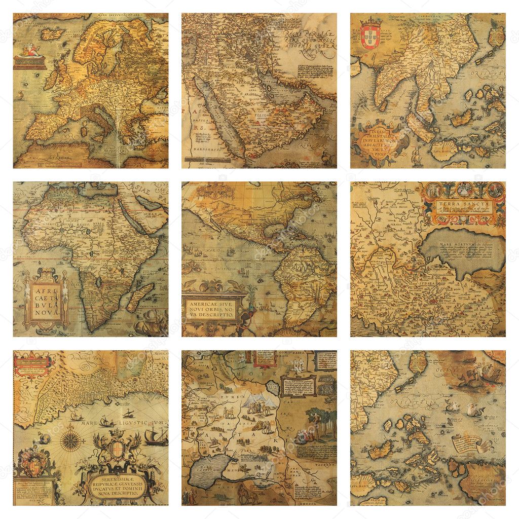Old maps fragments — Stock Photo © Malgorzata_Kistryn #39318723