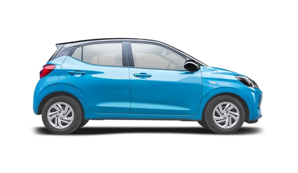 Small Hatchback City Car Side View Isolated White Background – Stock ...