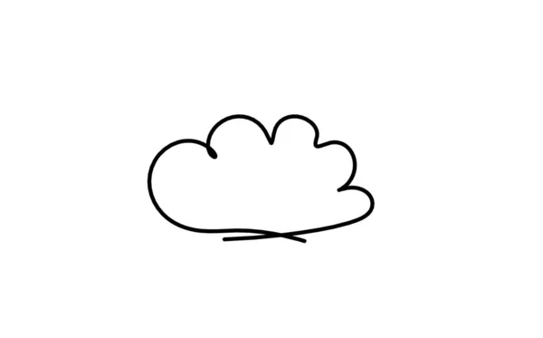 Abstract Clouds Line Drawing White Background Stock Vector by ©sun ...