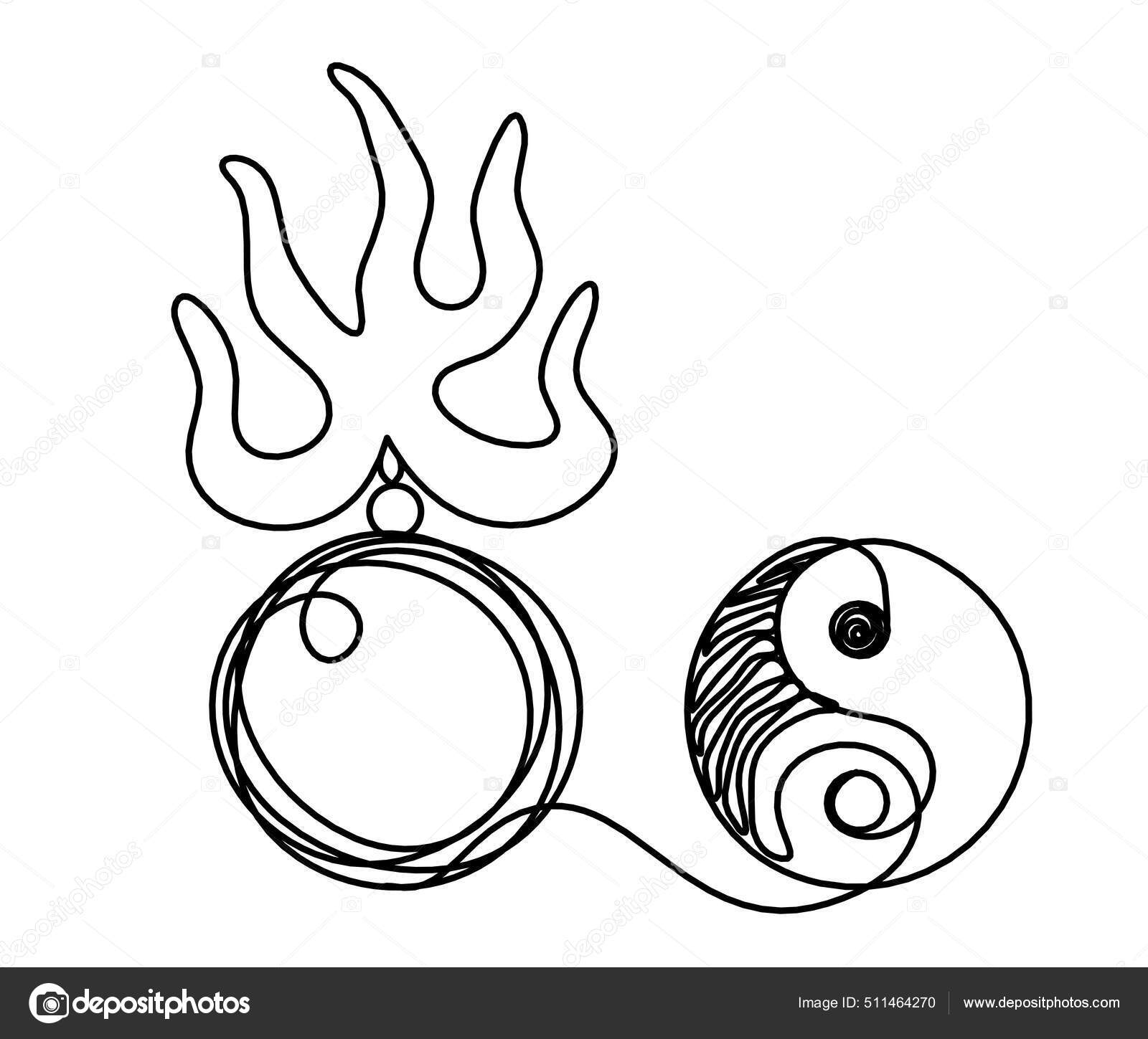 Fire Pearl Sign Yang Protection Flying Star Three Feng Shui Stock ...