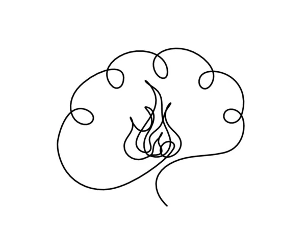 Ember Sziluett Agy Kérdőjellel Mint Vonal Rajz Fehér Háttér Stock ...