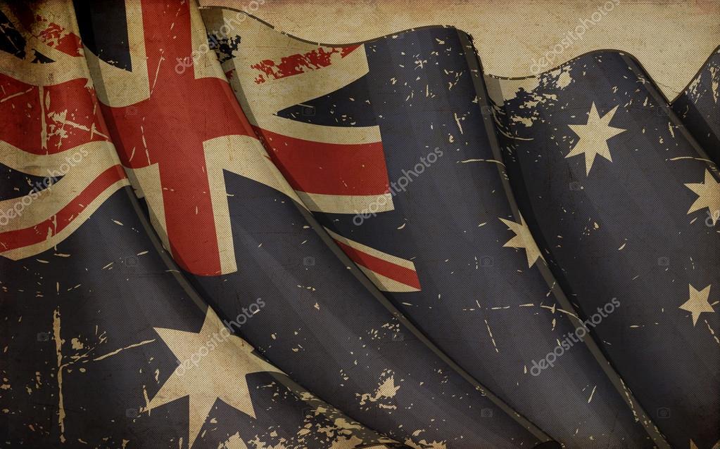 Australian Flag Old Paper — Stock Photo © nazlisart #21265075