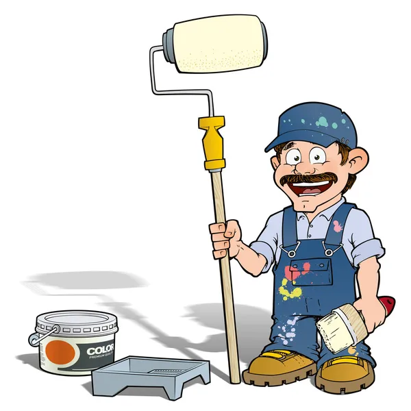 9,202 ilustraciones de stock de Pintor de dibujos animados | Depositphotos