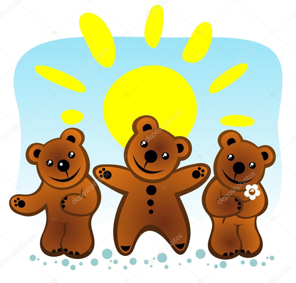 Three bears Stock Illustration by ©tokhiti #26228657