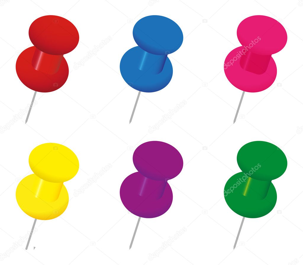 conjunto de clavos dibujo coloreados — Archivo Imágenes Vectoriales ...