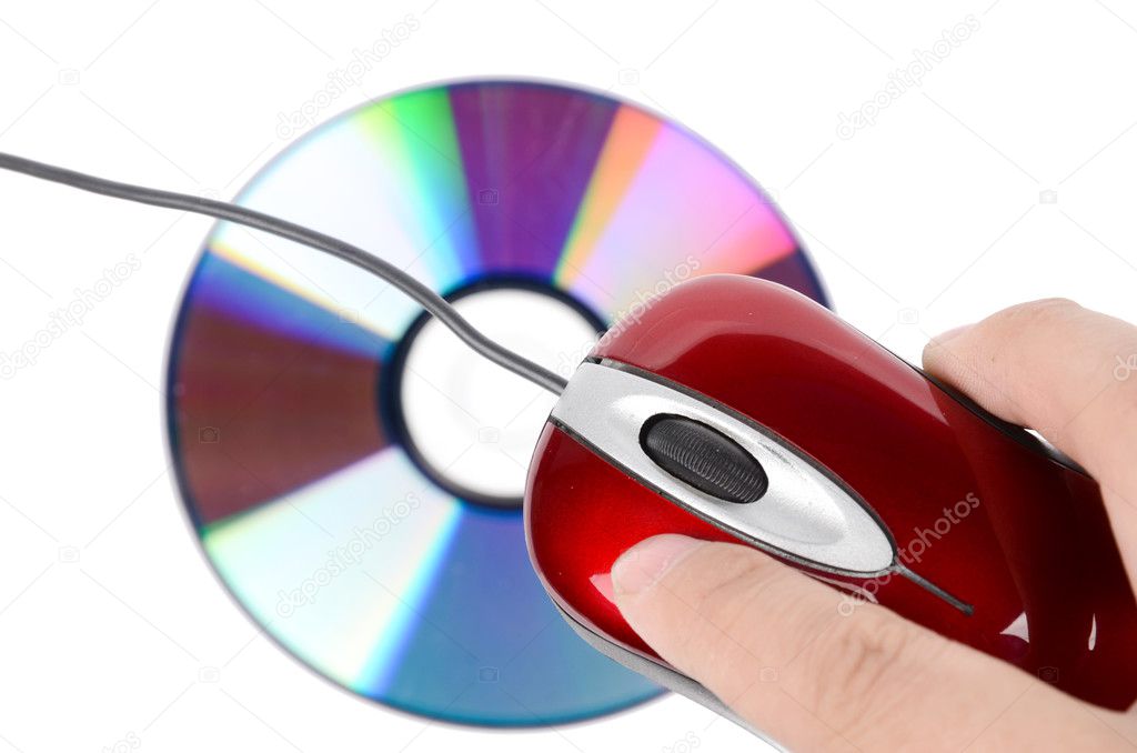 DVD and computer mouse — Stock Photo © anaken2012 #12690041