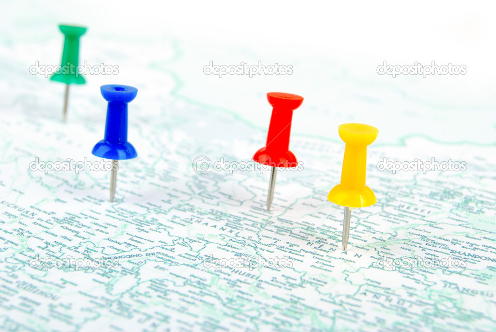 Push pin and map Stock Photo by ©anaken2012 13506333