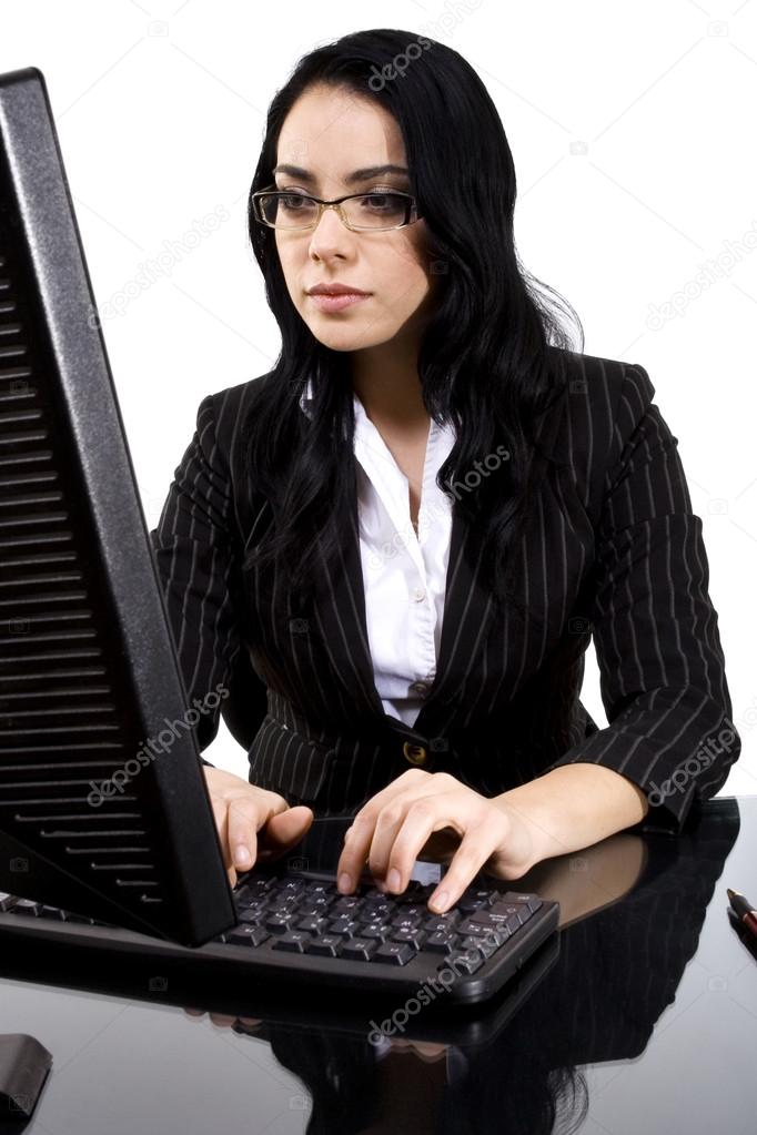 Woman Typing Stock Photo by ©iodrakon 30122329