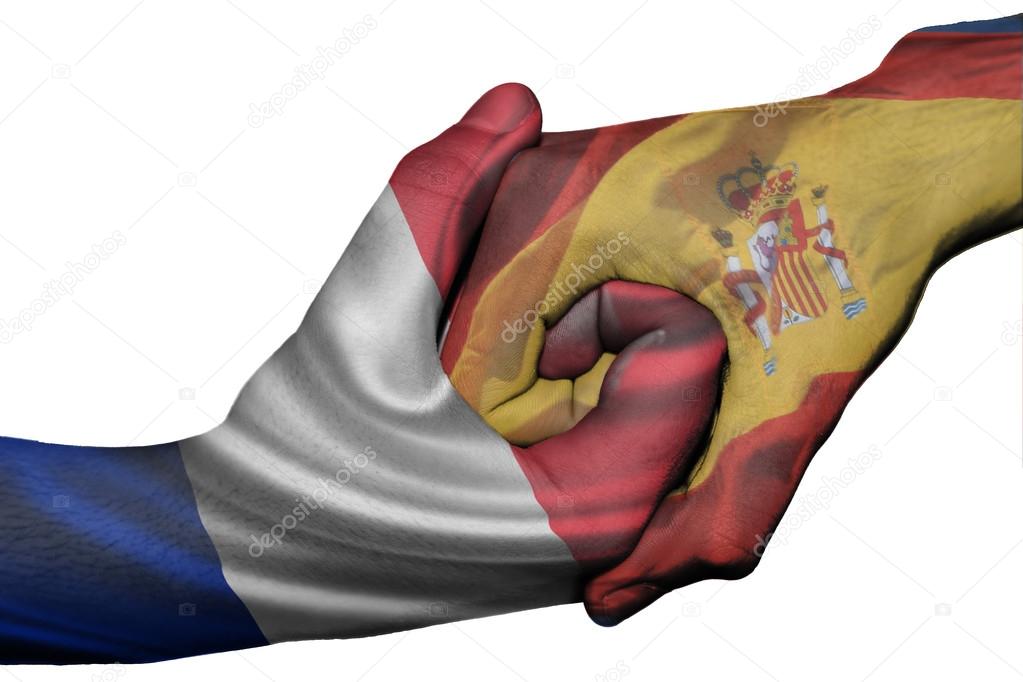 Handshake between France and Spain Stock Photo by ©MattiaATH 50068363